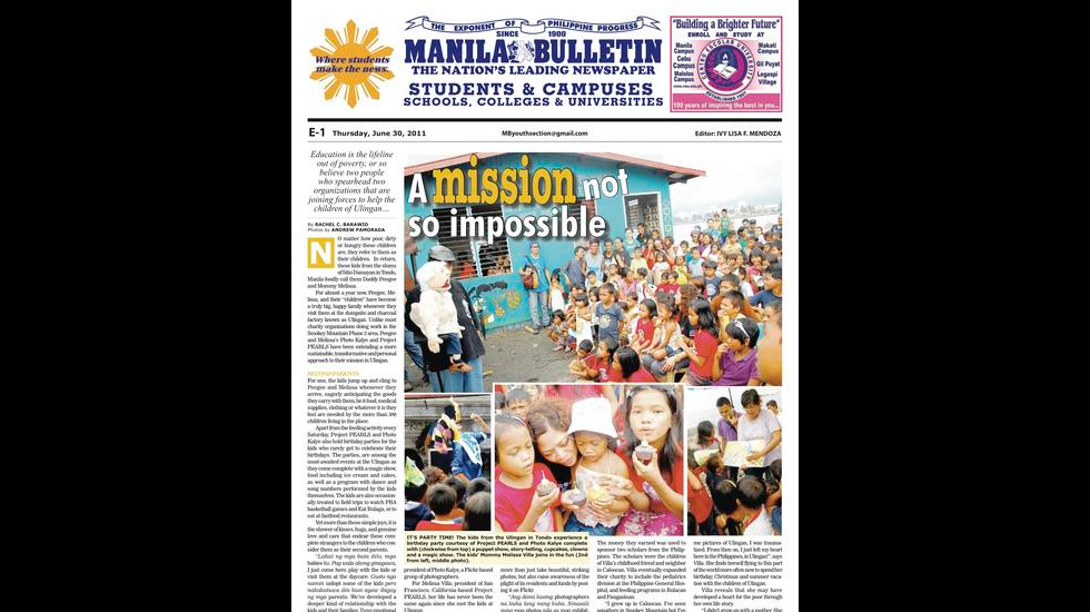 Articles on Manila Bulletin - Project PEARLS - Project PEARLS