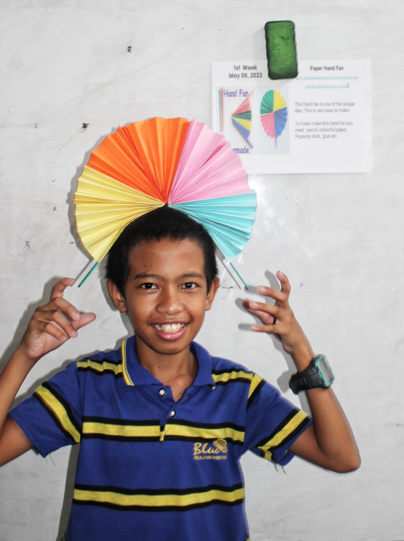 Brain Booster: Paper hand Fans - Project PEARLS - Project PEARLS